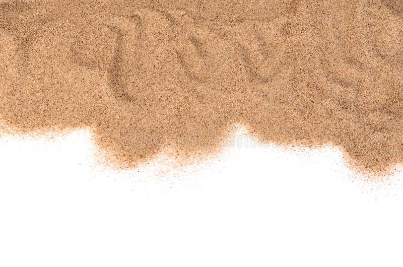 La Sabbia Isolata Su Fondo Bianco Fotografia Stock - Immagine di ...