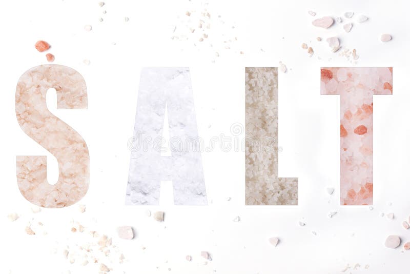 La sal de la palabra foto de archivo. Imagen de palabra - 33245314