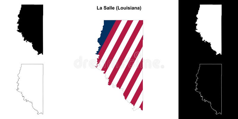 La Salle outline map stock vector. Illustration of outline - 323914786