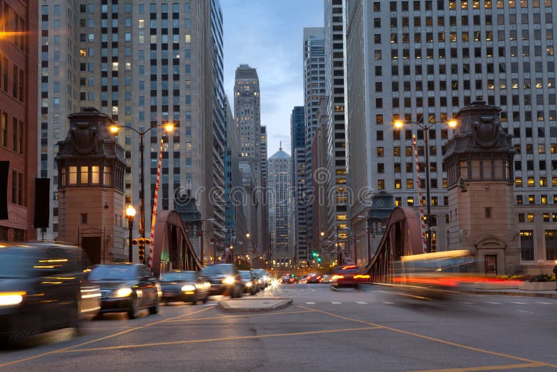 La Salle Street of Chicago. Editorial Stock Photo - Image of life ...