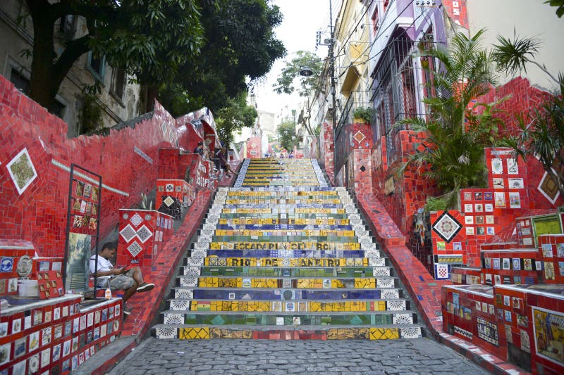 Le scala Selaron immagine stock. Immagine di janeiro - 24190907