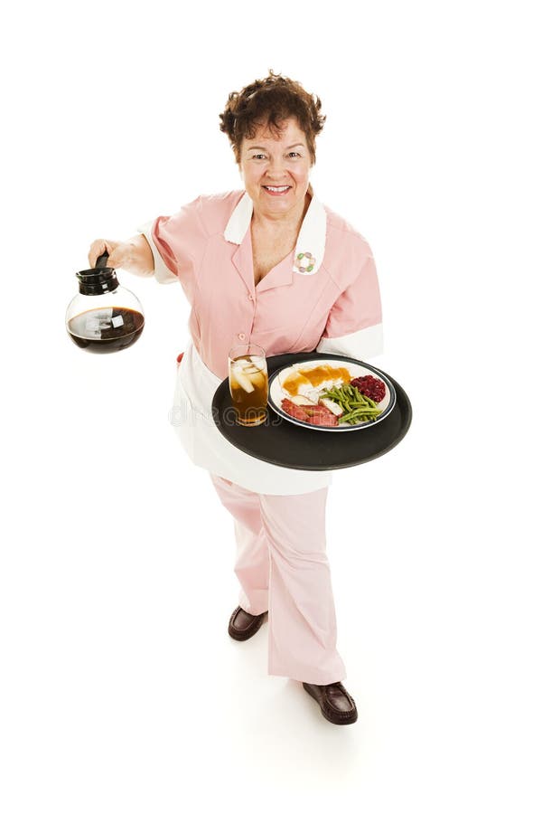 La Serveuse Te Sert - Le Plein Fuselage Image stock - Image du femelle ...