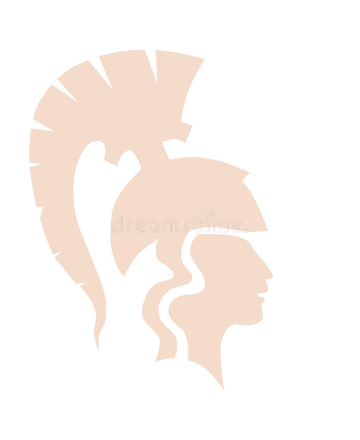 La Silhouette Della Dea Athena Illustrazione Vettoriale - Illustrazione ...
