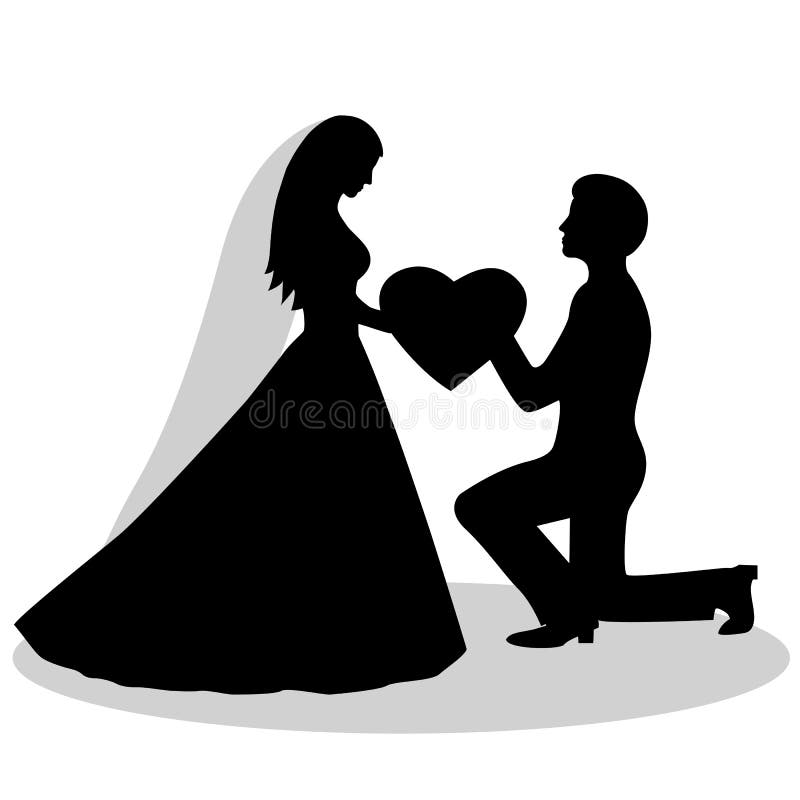La Novia Y El Novio Silueta Vector Icono Contorno Dibujo En Blanco Y ... La Novia Y El Novio Silueta Vector Icono Contorno Dibujo En Blanco Y ...
