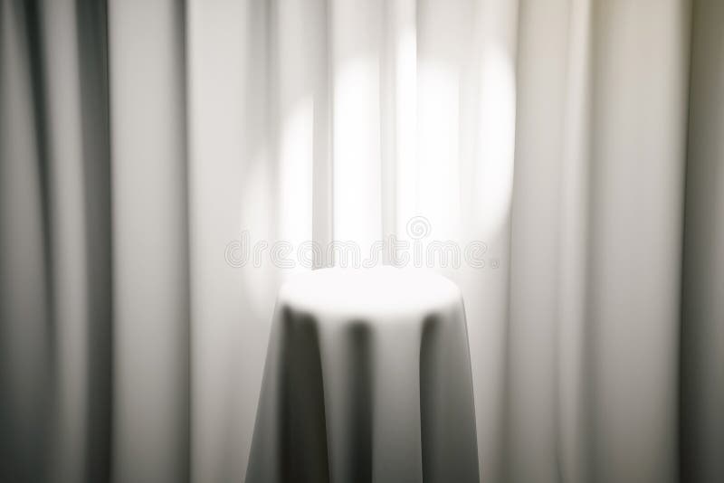 La table du magicien blanc illustration stock. Illustration du couvert ...