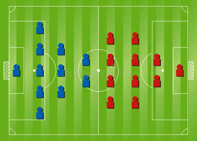 La Tactique De Formation Du Football Illustration Stock - Illustration ...