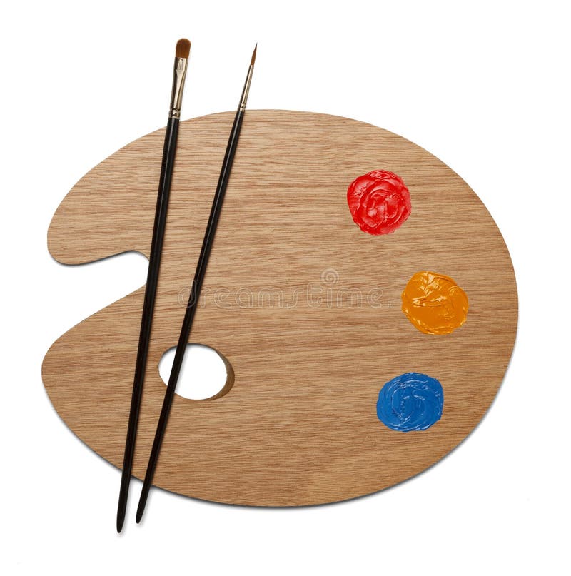 La tavolozza del pittore immagine stock. Immagine di spazzole - 29376469