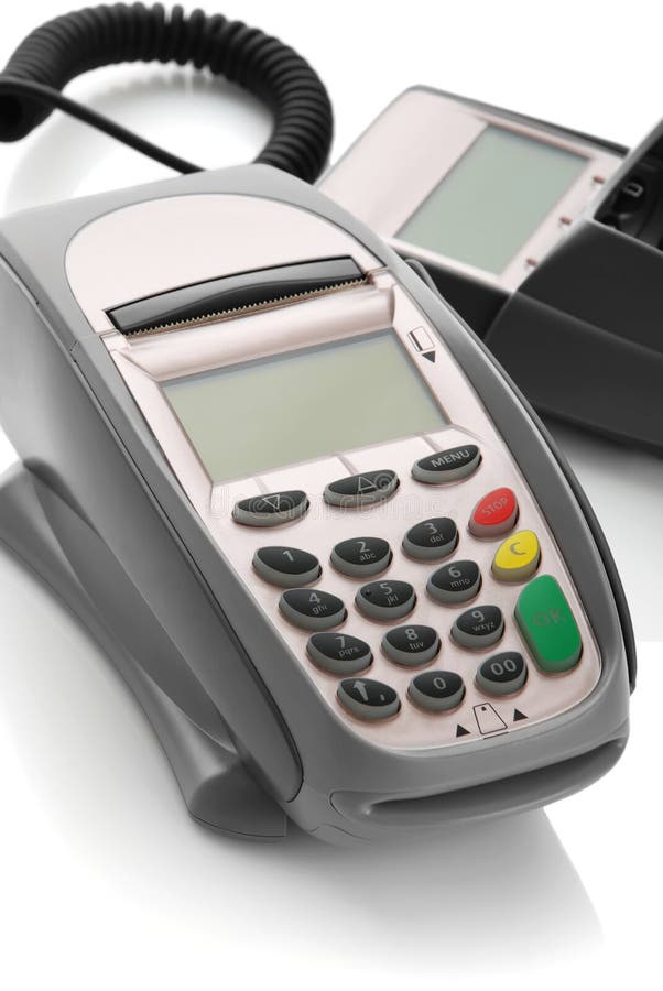 El terminal y el datáfono imagen de archivo. Imagen de seguridad - 12559903
