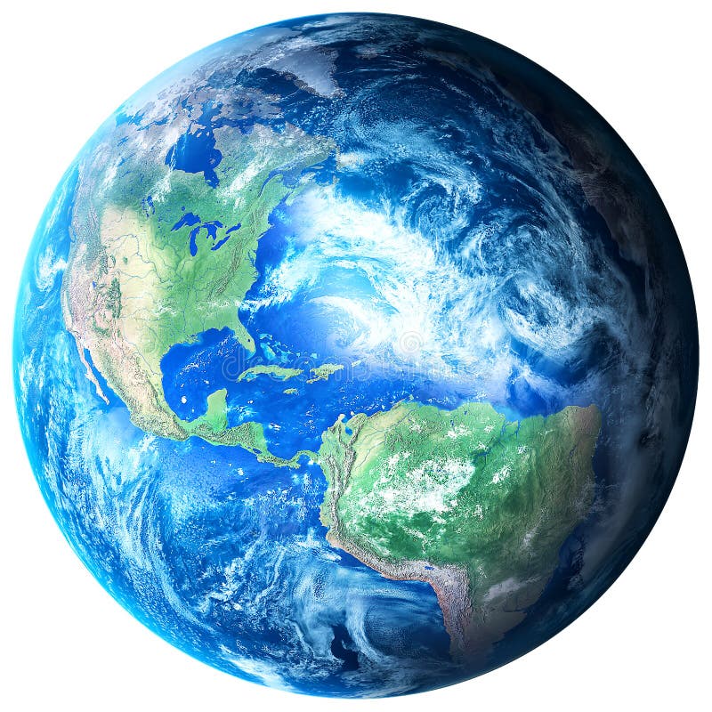 La Terre De Planète Sur Le Fond Transparent Photo stock - Illustration ...