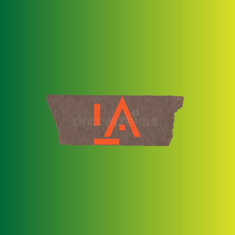 LA Text Logo Design stock vector. Illustration of brand - 261397147