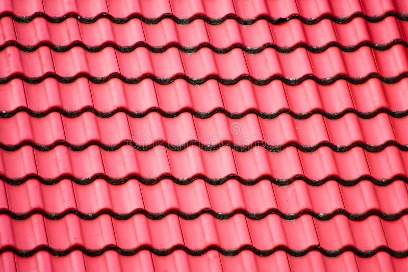 La Texture Du Toit De Tuile Rouge Photo stock - Image of construction ...