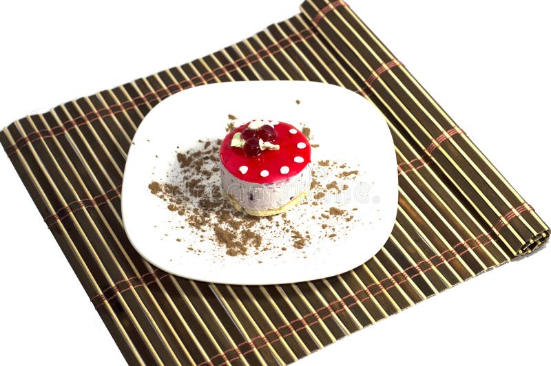 La Torta Bajo La Forma De Seta Derramada Con El Chocolate Imagen de ...