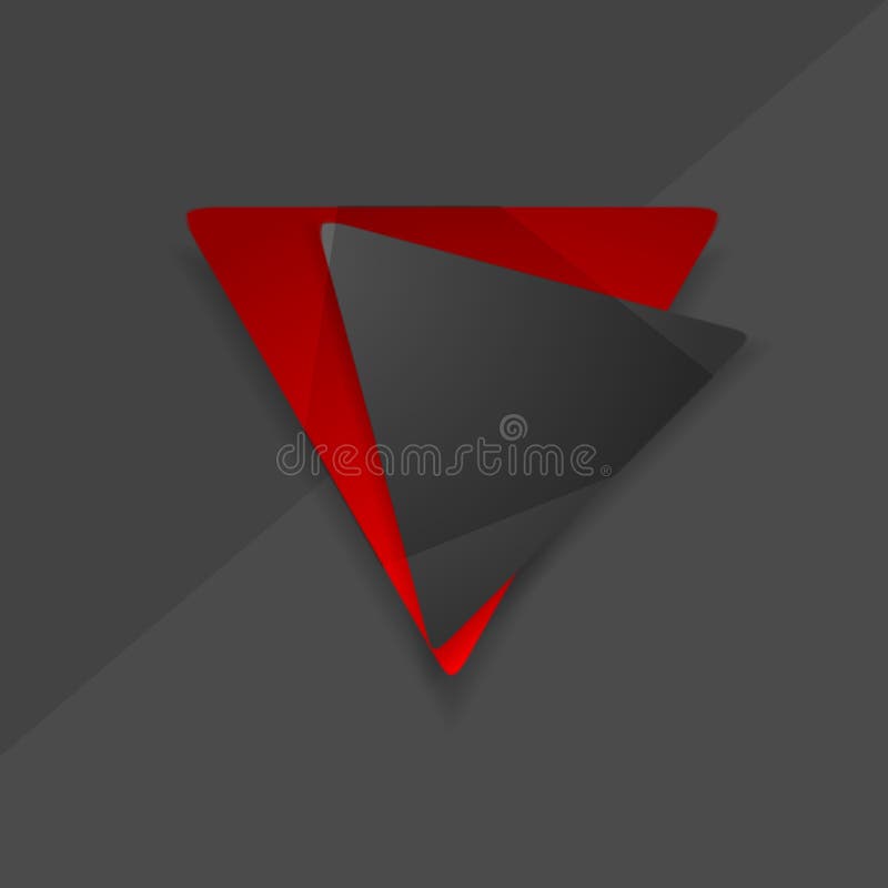 La Triangle Noire Rouge Abstraite Forme Le Logo Illustration de Vecteur ...