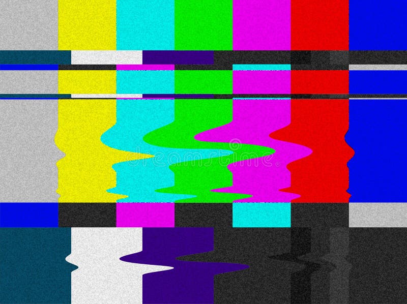 Patrón De Prueba De Televisión Retro No Signal TV. Ilustración De ...
