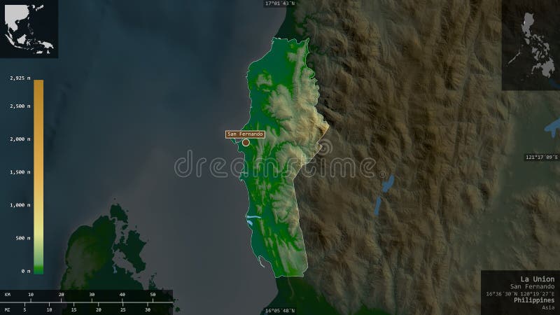 La Union, Philippines - Composition. Physical Stock Illustration ...