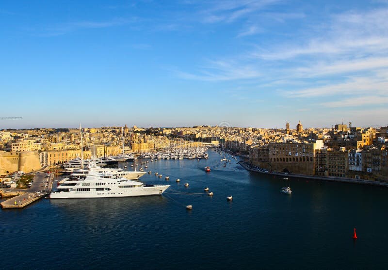 La Valletta historic port stock image. Image of port - 60131821