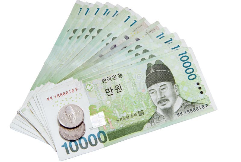 La Valuta Della Corea Del Sud Fotografia Stock - Immagine di valuta ...