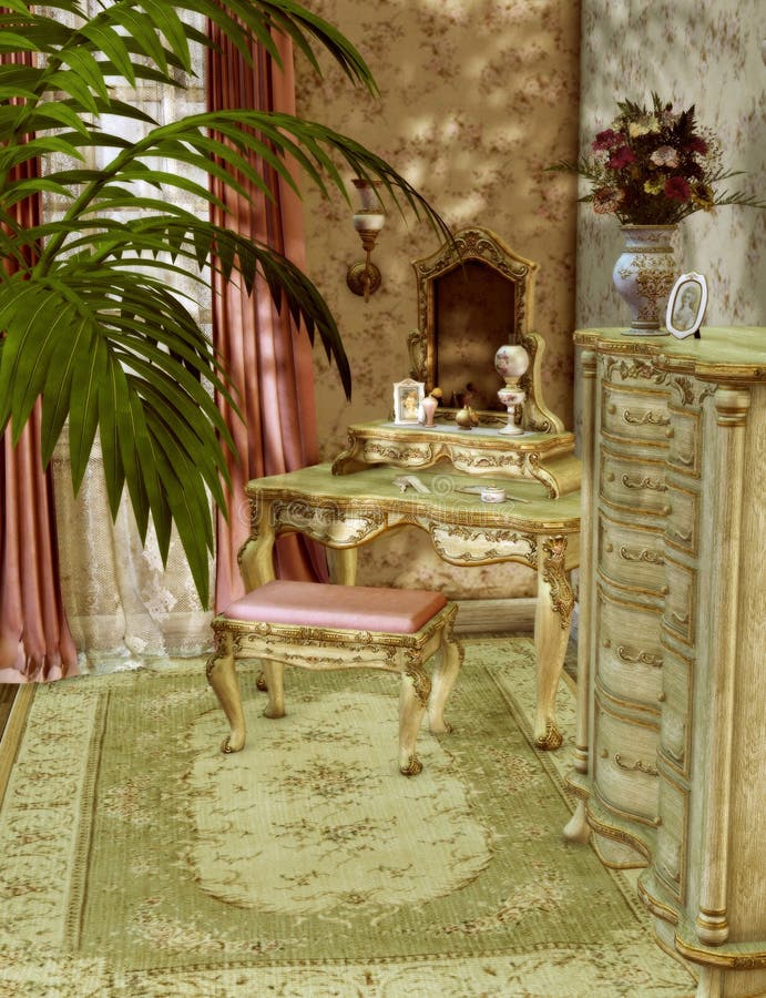 La vanidad stock de ilustración. Ilustración de retro - 20098909