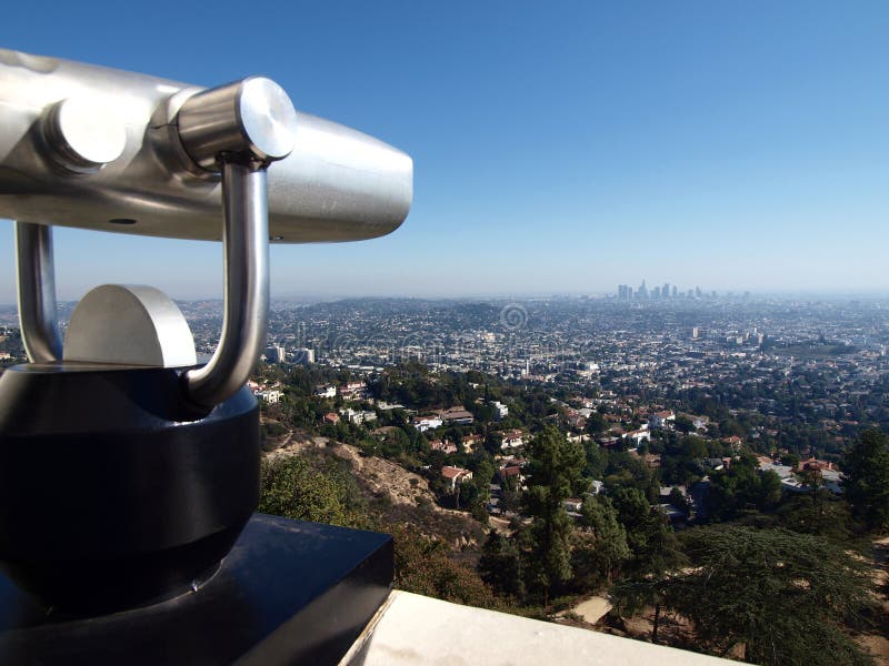 LA View Spot stock image. Image of towers, sunny, griffith - 14337005