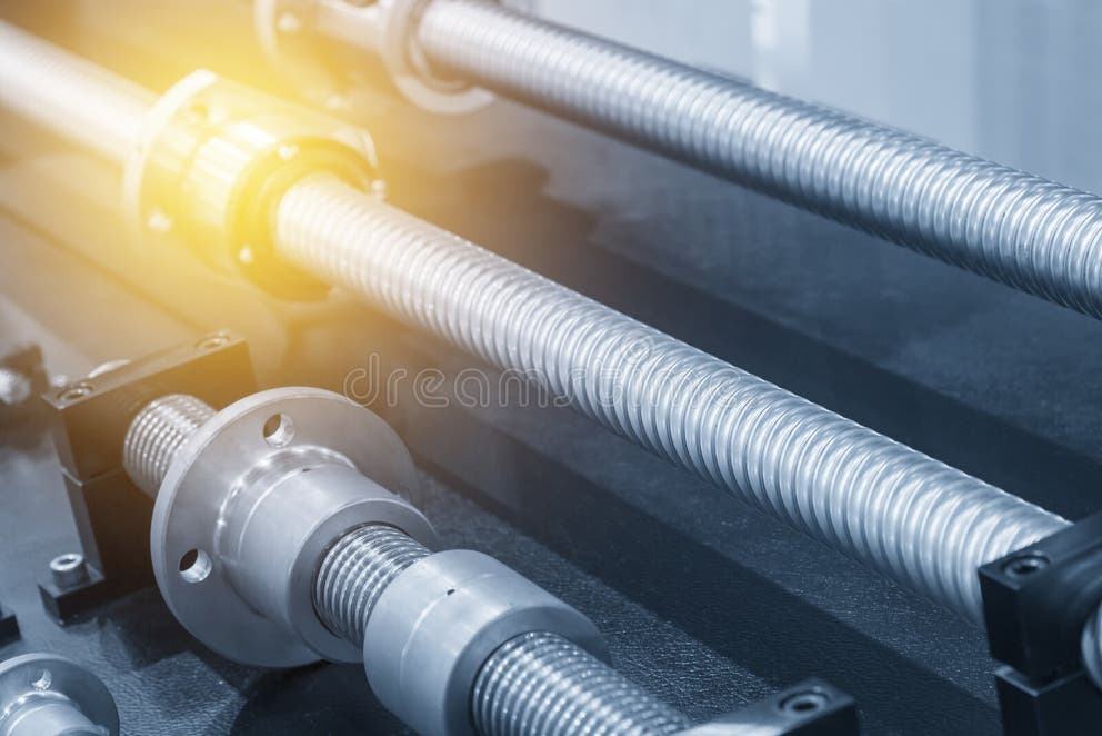 La Vis Sans Fin De La Machine De Commande Numérique Par Ordinateur ...