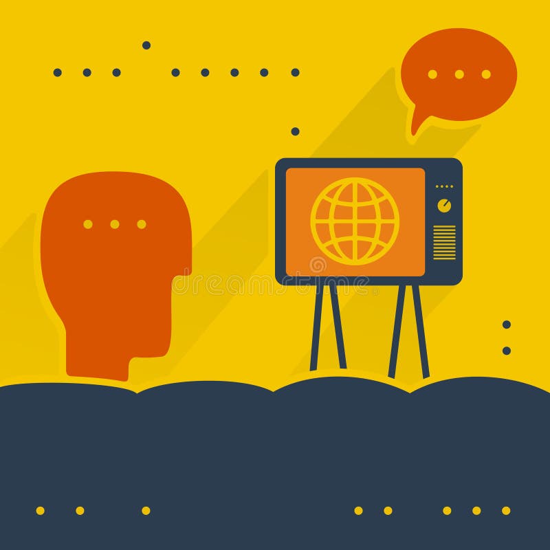 La visionneuse et la TV illustration de vecteur. Illustration of rétro ...