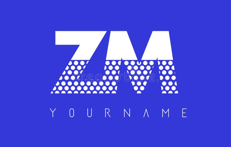 La ZM Z M. Dotted Letter Logo Design Con Fondo Blu Illustrazione ... La ZM Z M. Dotted Letter Logo Design Con Fondo Blu Illustrazione ...