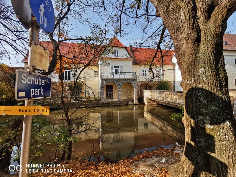 Laa an der Thaya River stock image. Image of thaya, house - 162044299