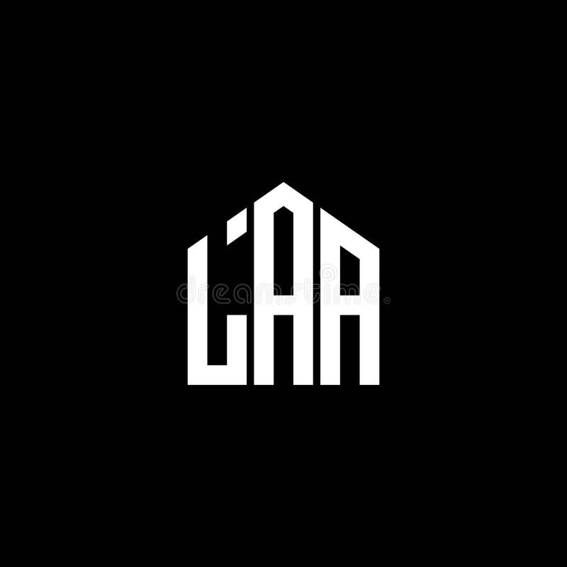 LAA Letter Logo Design on BLACK Background. LAA Creative Initials ...