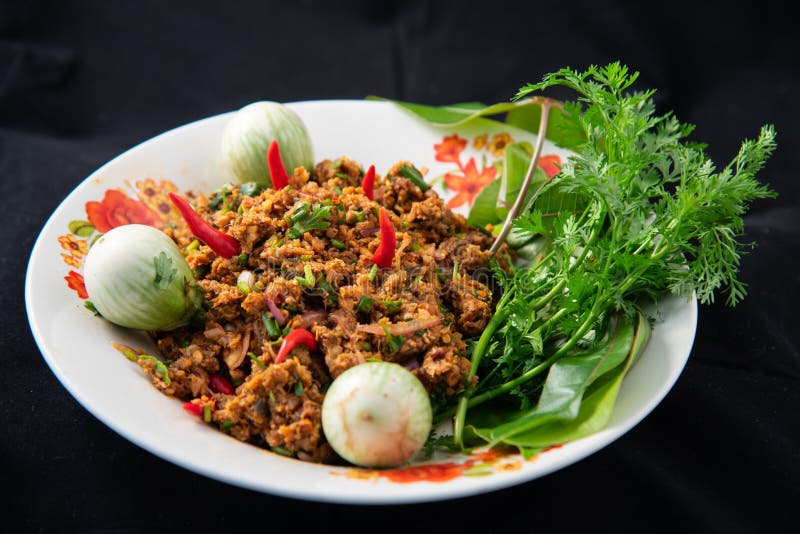 Laab stock photo. Image of laab, diet, thai, background - 175605372