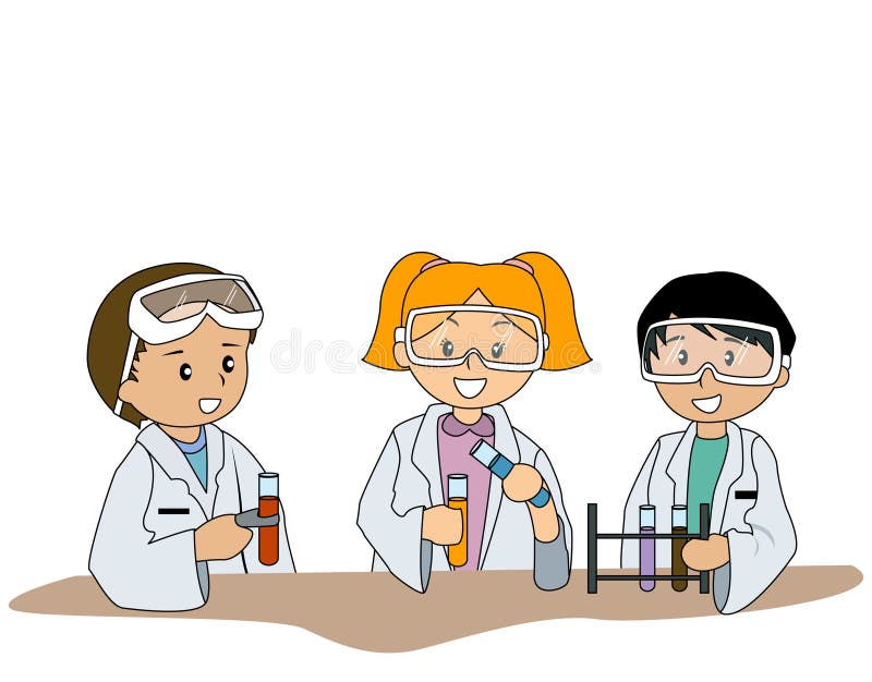 Kids in science lab stock vector. Illustration of laboratorium - 21687394