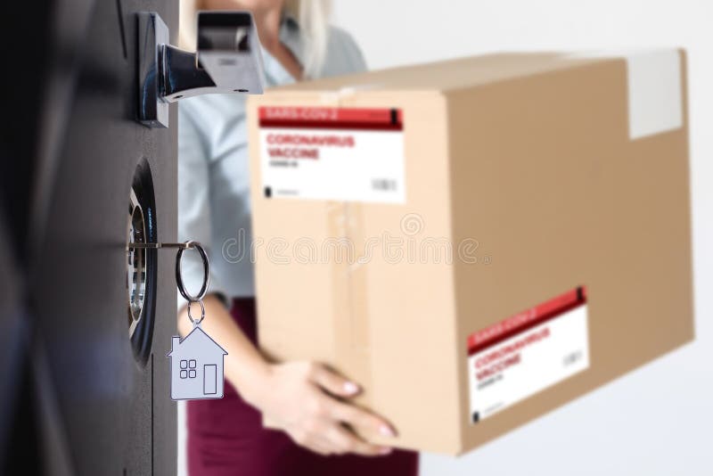 Lab Assistant Carrying Box with Vaccines for Covid 19. Laboratory ...