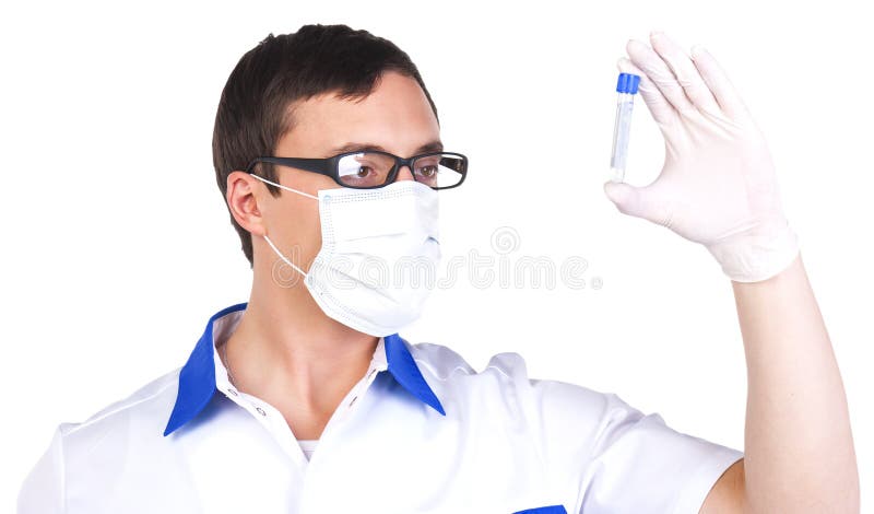 Lab Assistant Checking a Test Tube Stock Photo - Image of care, clean ...