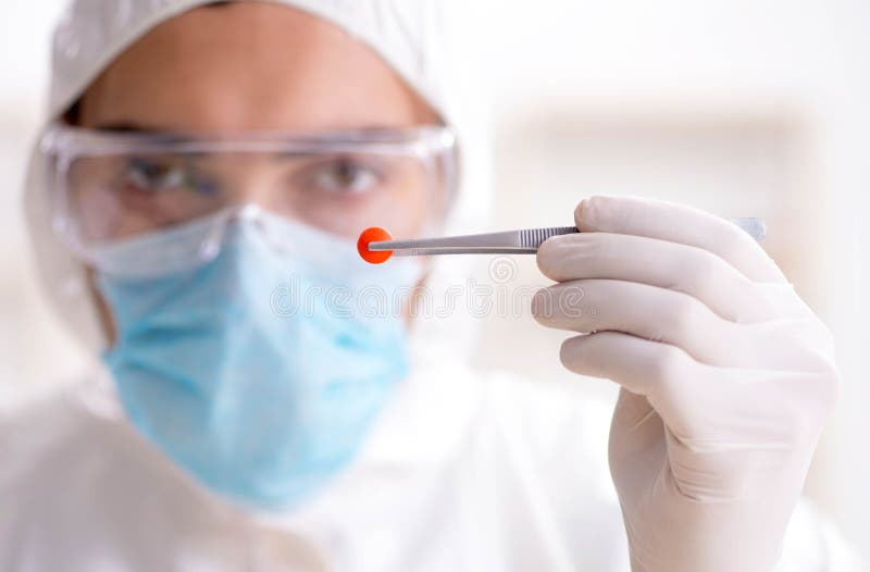 Lab Assistant in Drug Synthesis Concept Stock Image - Image of ...