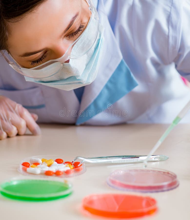 Lab Assistant in Drug Synthesis Concept Stock Image - Image of medical ...