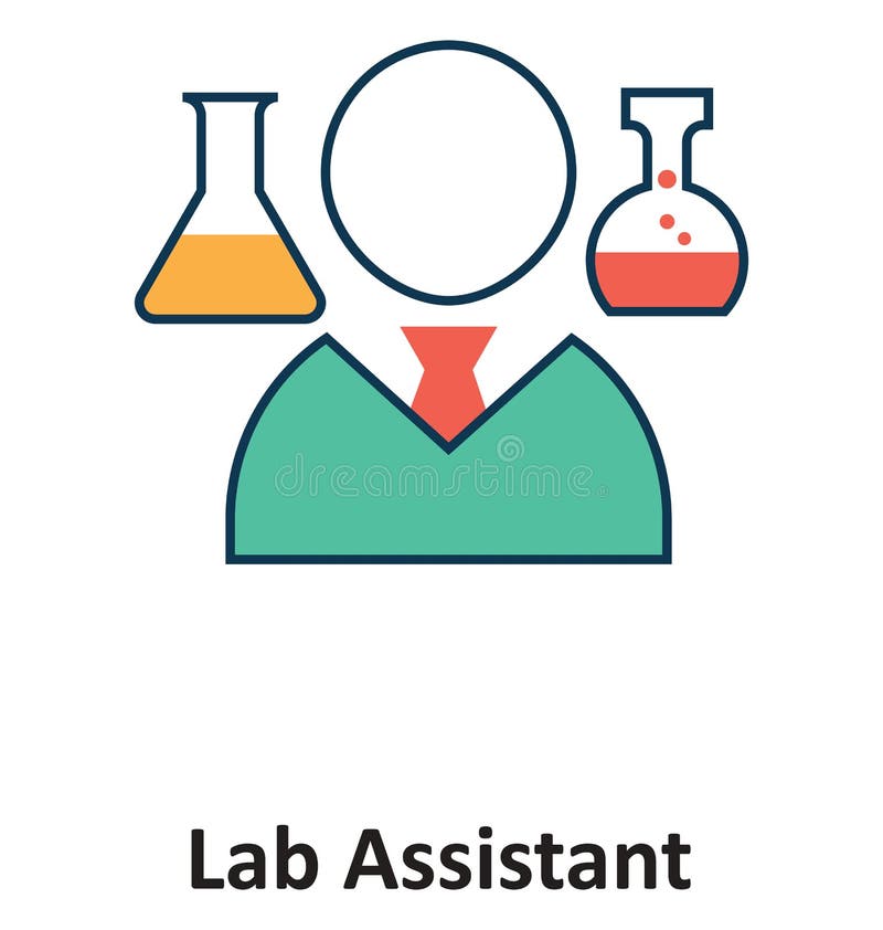 Lab Assistant Vector Illustration Icon Which Can Easily Modify or Edit ...