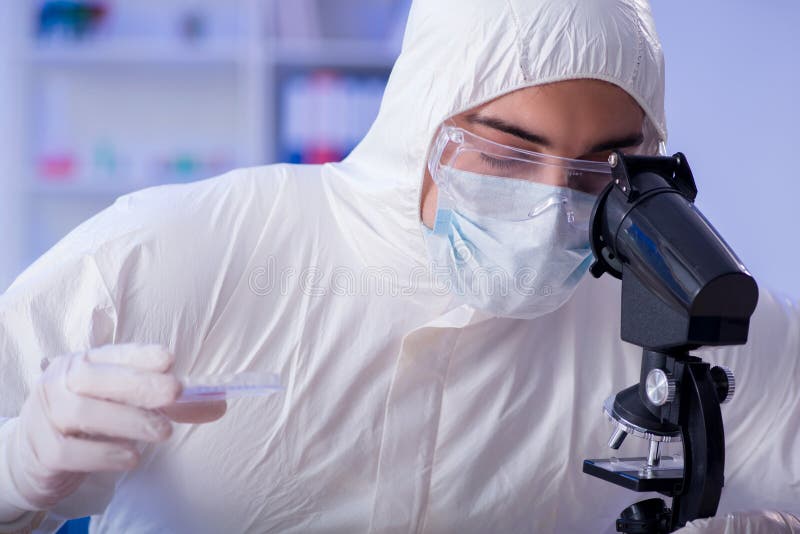 The Lab Assistant Testing Blood Samples in Hospital Stock Photo - Image ...