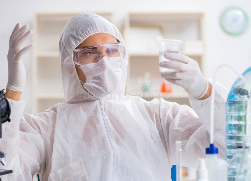 Lab Assistant Testing Water Quality Stock Image - Image of microbiology ...