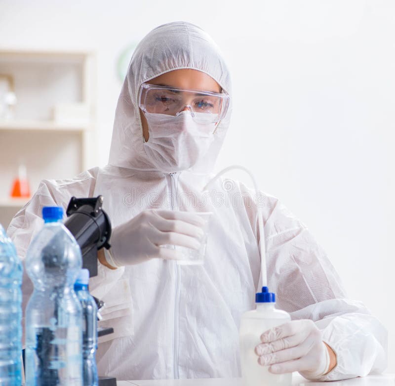 Lab Assistant Testing Water Quality Stock Image - Image of chemist ...