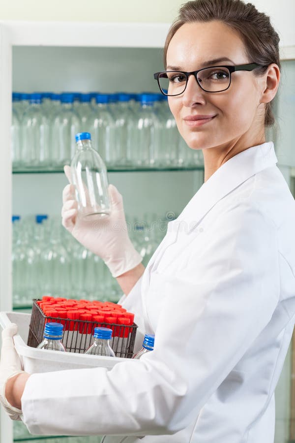 Lab Assistant Working in Laboratory Stock Image - Image of rapt ...