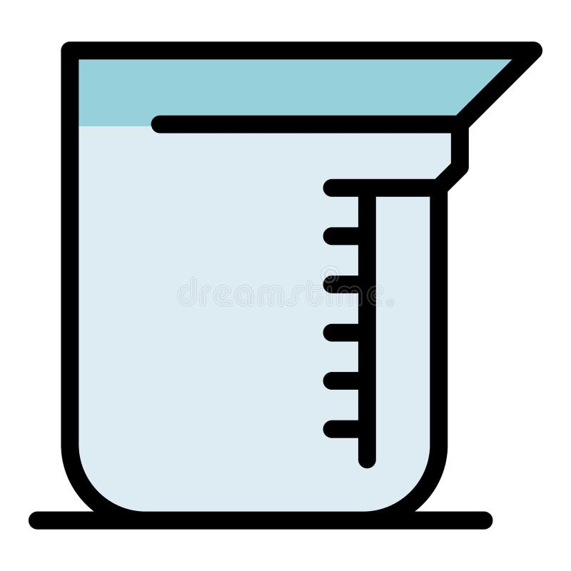 Lab Beaker Icon Vector Flat Stock Vector - Illustration of isolated ...