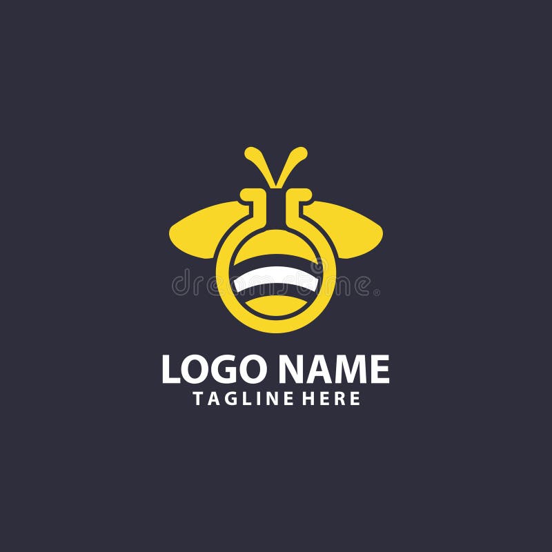 Lab bee logo design vector stock illustration. Illustration of animal ...