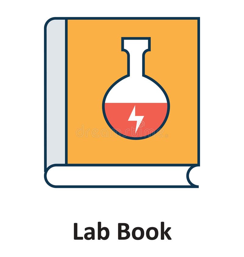 Lab Book Isolated and Vector Icon for Technology Stock Vector ...