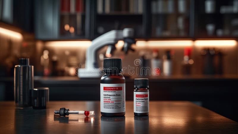 Lab Bottles, Research, Chemistry, Dark, Counter, Microscope, Science ...