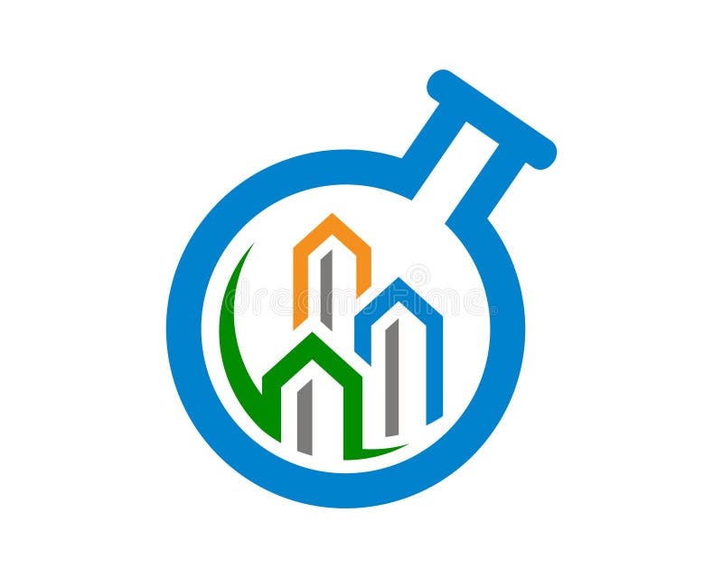 Lab Building Logo 2 Icon Template Stock Vector - Illustration of ...