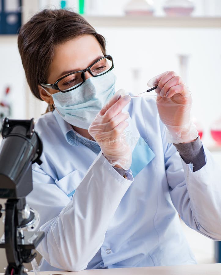 Lab Chemist Checking Beauty and Make-up Products Stock Photo - Image of ...
