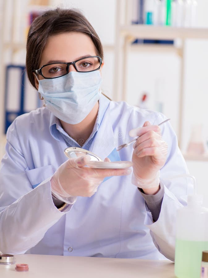 Lab Chemist Checking Beauty and Make-up Products Stock Photo - Image of ...