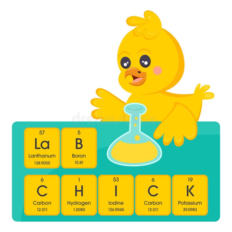 Lab Chick Fun with Science Vector Illustration Graphic Stock Vector ...