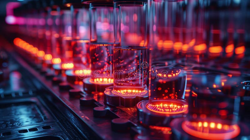 Lab-on-a-Chip Devices in a Research Facility Stock Illustration ...