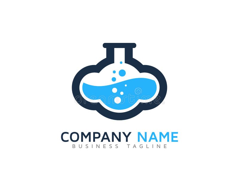 Cloud Science Lab Icon Logo Design Element Stock Vector - Illustration ...