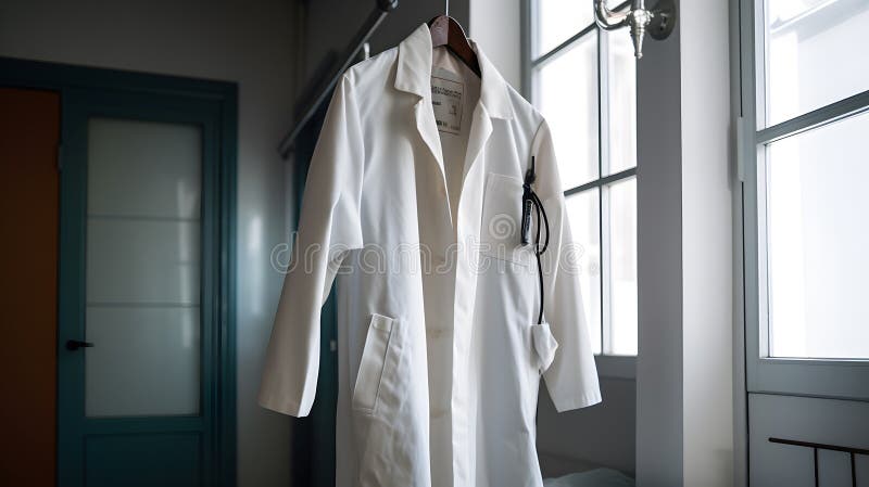 A Lab Coat Hanging on a Hook in a Science Lab Created with Generative ...